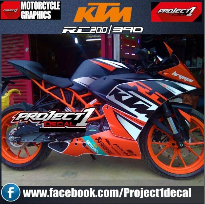 KTM RC 200/390 cc FULL DECALS LAMINATED STICKER | Lazada PH