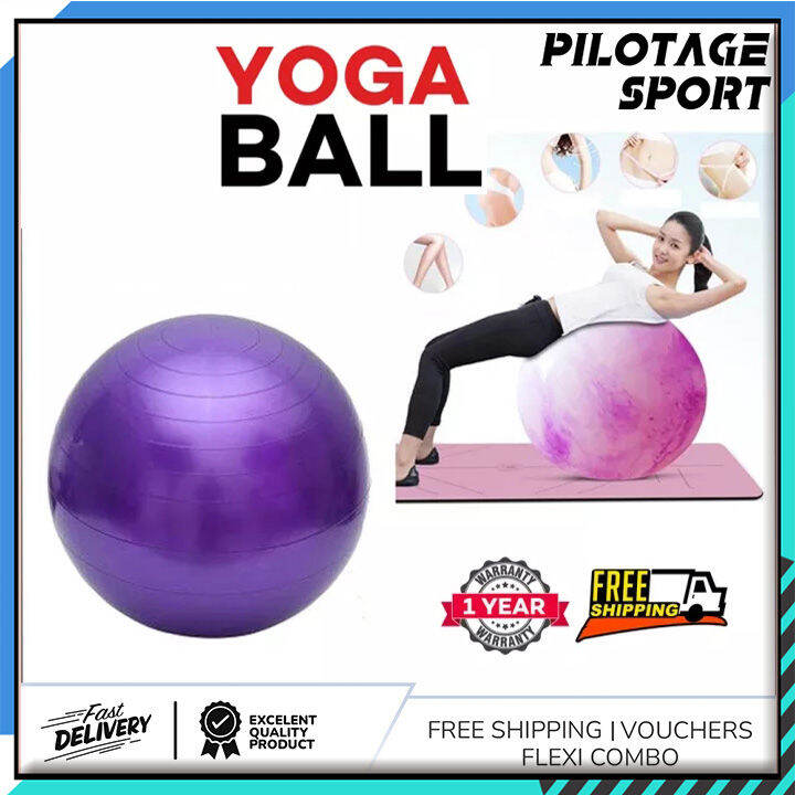 75cm Yoga Ball Anti Burst Exercise Aerobic Fitness Stability Exercise ...