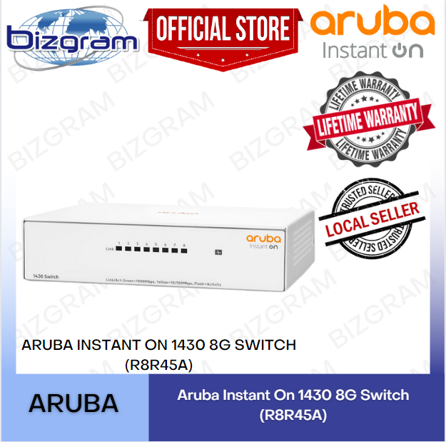 Aruba Instant On 1430 8G Switch (R8R45A) | Lazada Singapore