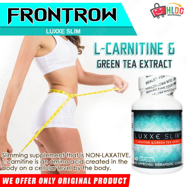 Frontrow Luxxe Slim with L-Carnitine& Green Tea Extract 60 Capsules Weight Loss Supplement ...