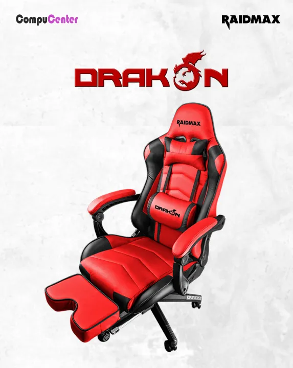 Raidmax Gaming Chair Drakon Dk709 with Adjustable and Removable Foot Rest) | Lazada PH