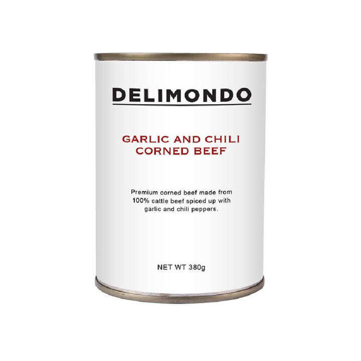 Delimondo Garlic and Chili Corned Beef (380g) | Lazada PH