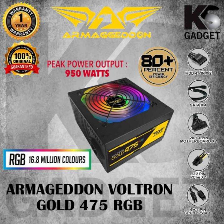 Armaggeddon Voltron Gold 475 RGB Power Supply | Lazada