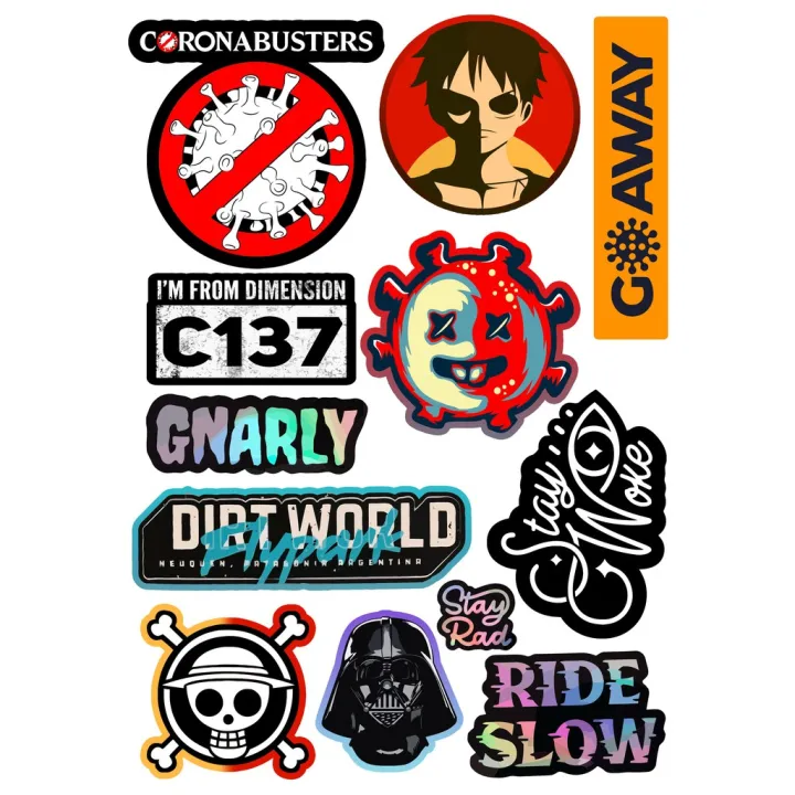 MOTORCYCLE STICKER SET #2 COMPUTER CUT | Lazada PH