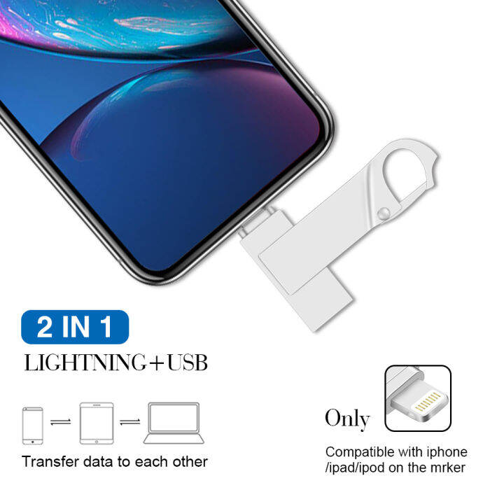 USB Flash Drive 3-in-1 Lightning TYPE-C 128GB Usb Flash Drive Memory ...