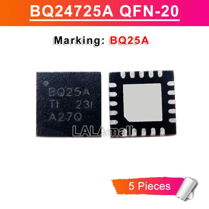 5pcs BQ24725A QFN-20 BQ25A BQ24725ARGRR QFN20 QFN SMBus Charge ...