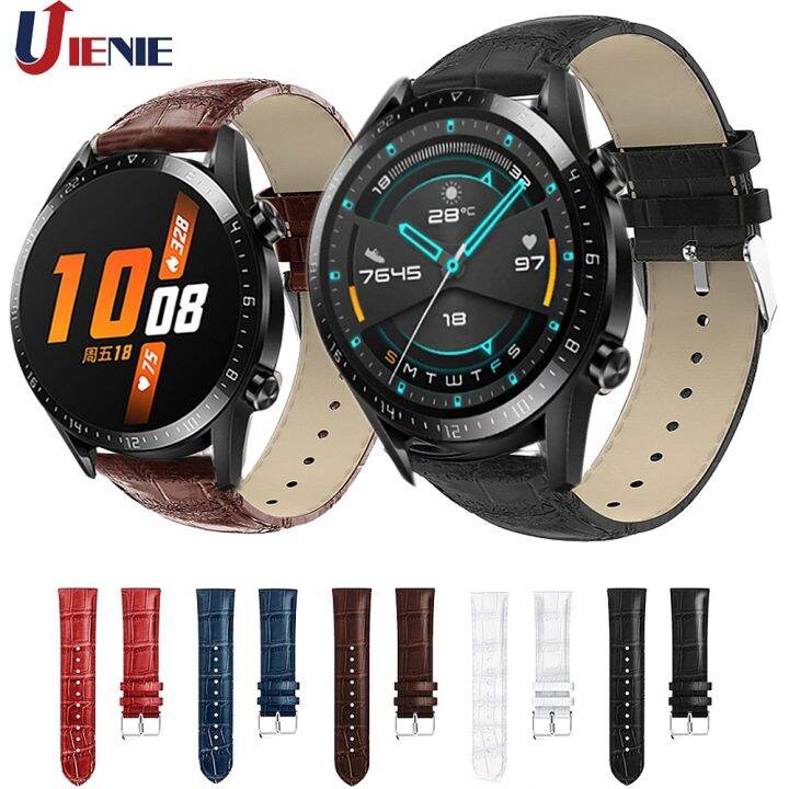สายนาฬิกาข้อมือหนัง 22 มมสําหรับ huawei watch gt 2 gt 2 42 มม 46 มม ...