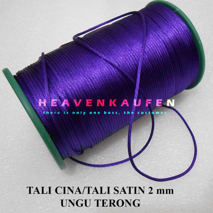 Tali Cina / Tali Satin Cina Diameter 2 mm Warna Ungu Harga Per 10 Meter ...