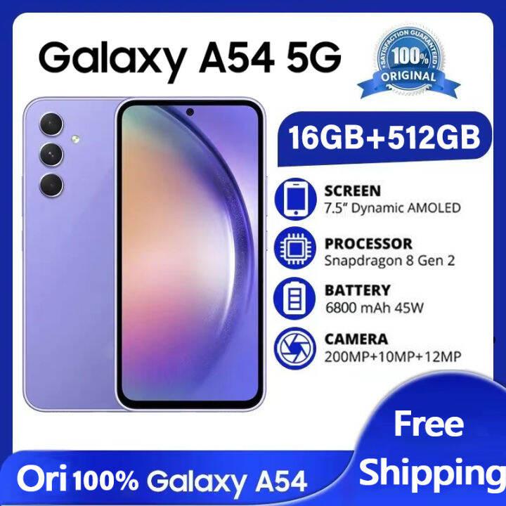 Galaxy A54 5G Smartphone (12GB RAM + 512GB ROM) 7.5 inch HD Screen 5G ...