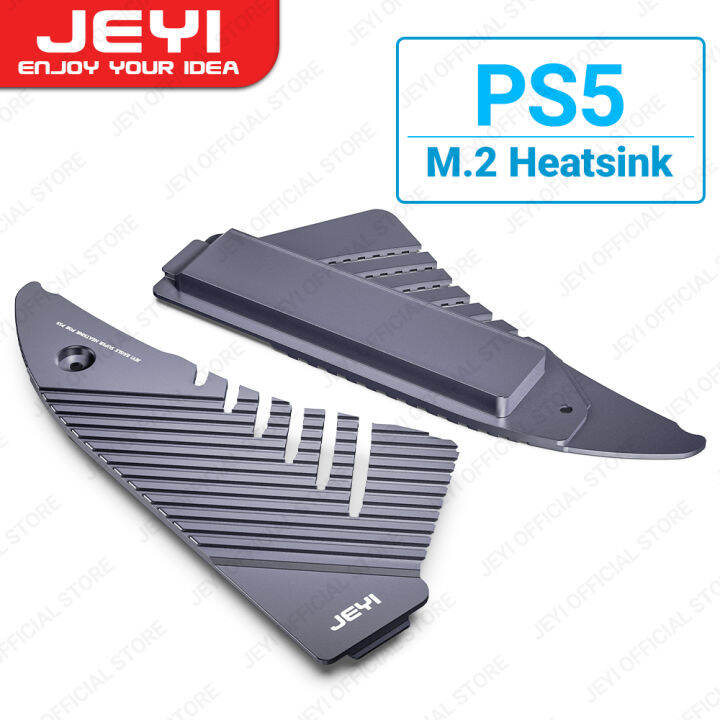 JEYI PS5 M.2 SSD Heatsink, Large Area Solid Aluminum Cooler Thermal ...