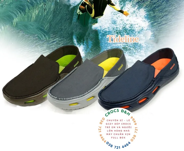 Giày dép crocs - giày vải crocs tideline canvas loadfer cho nam,chống ...