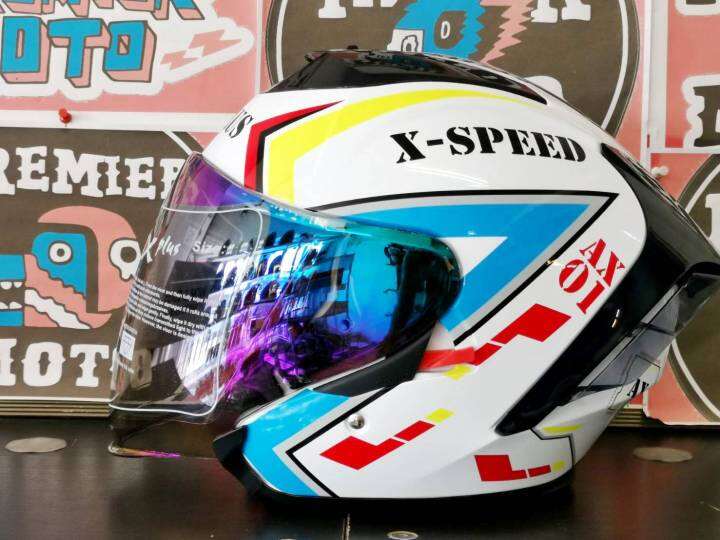 หมวกกันน็อค Avex Plus XSpeed AX01 ขาว | Lazada.co.th