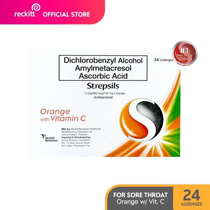 Strepsils Orange With Vitamin C Pack of 24s | Lazada PH