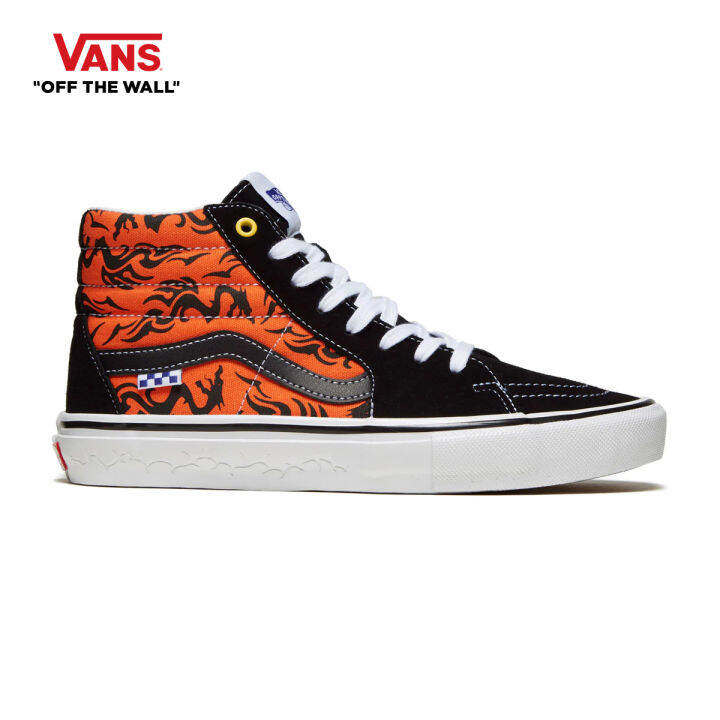 VANS SKATE SK8-HI - DRAGON FLAME BLACK/ORANGE รองเท้า ผ้าใบ VANS ชาย ...