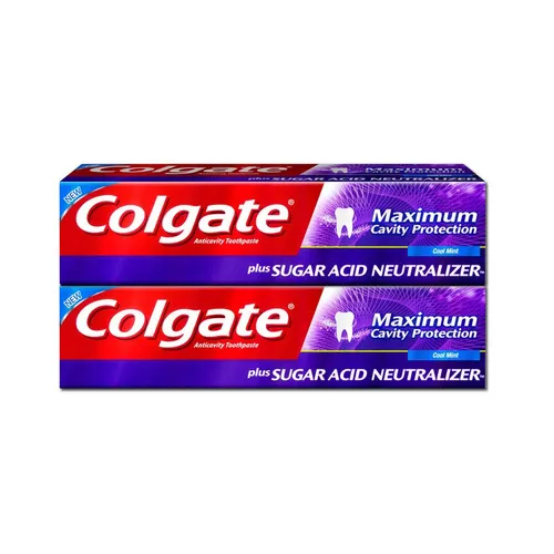 Colgate Toothpaste Maximum Sugar Acid Neutralizer 2 Pack (190g per pack ...
