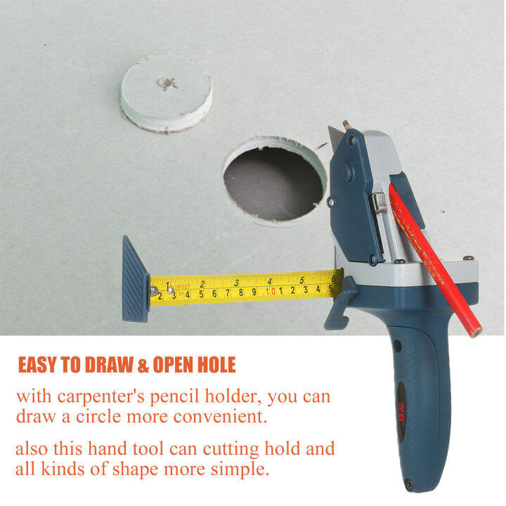 All-in-one Gypsum Board Cutting Tool with Measuring Tape and Utility K ...