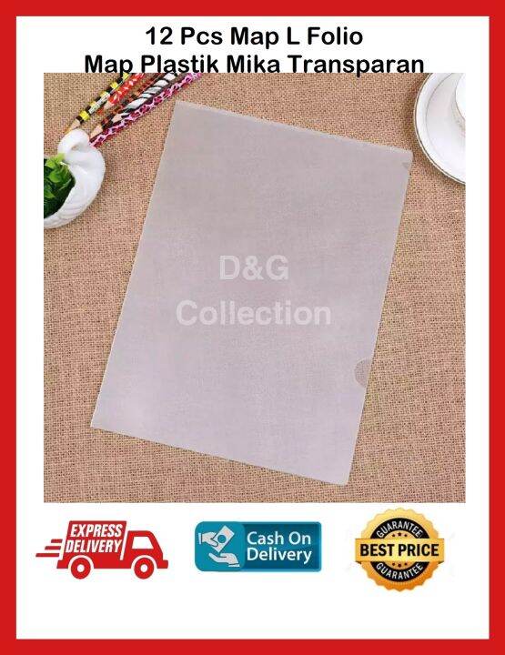 12 PCS MAP L F4 CLEAR SLEEVES DATA PLUS PLASTIK MIKA TRANSPARAN / MAP PLASTIK MIKA TRANSPARAN ...