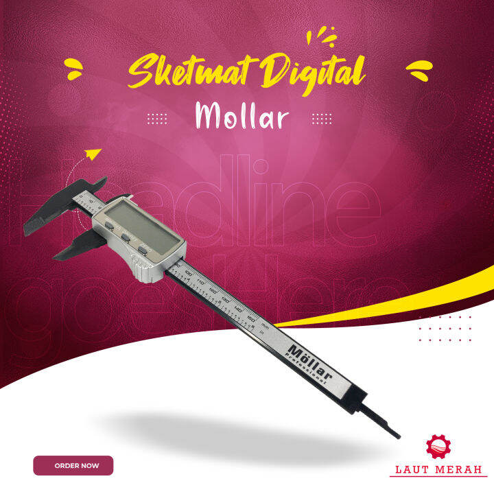 ORIGINAL SIGMAT DIGITAL 6" LCD BESAR SKETMAT DIJITAL JANGKA SORONG 6 ...