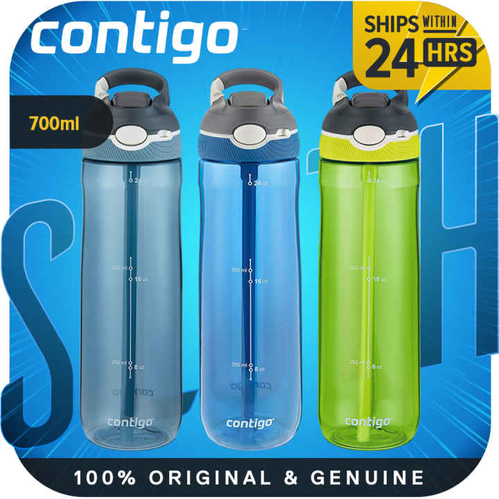 Contigo AUTOSPOUT Straw Ashland Water Bottle, 700ml, Assorted Colors ...