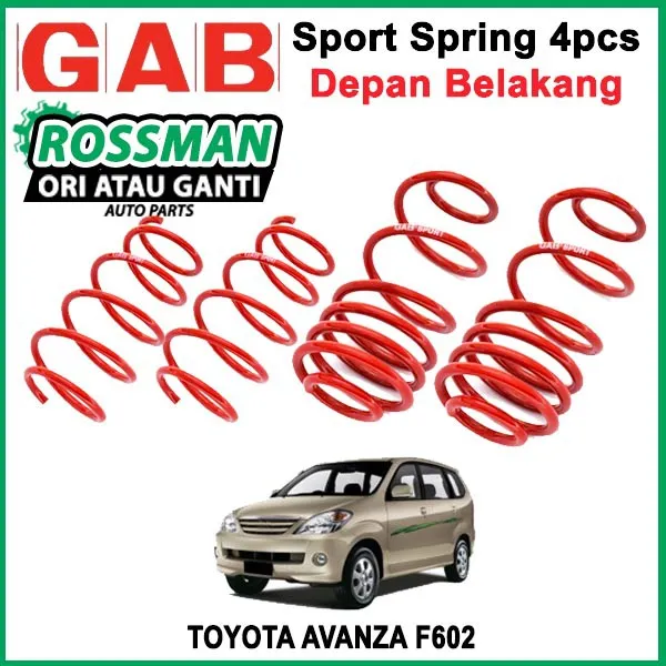 TOYOTA AVANZA F602 GAB SUPER SPORT LOWERD SPRING ORIGINAL 4PCS | Lazada