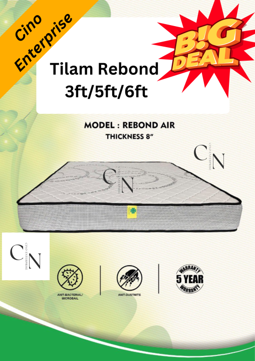 3ft/5ft/6ft Rebond Foam Mattress High Density Foam Tilam Queen Tilam ...