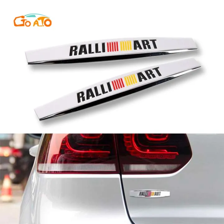（bochang） RALLIART 3D Metal Side Body Emblem Stickers For Mitsubishi ...