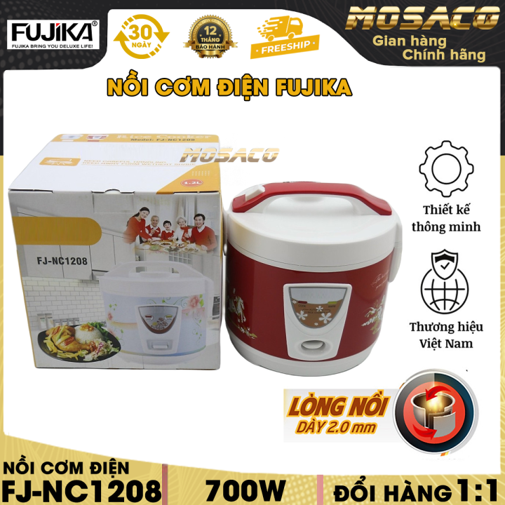 Nồi Cơm Điện Nắp Gài FUJIKA FJ-NC1208 (1.2 lít) đa chức năng. Nồi cơm ...