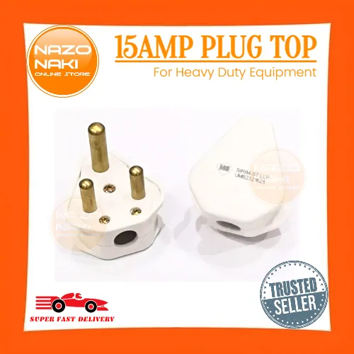 SIRIM 15A Unfused Resilient 3 Round Pin Plug Top PT150R More Resistance ...