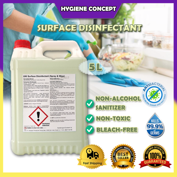5L UNI Sanitizer Surface Disinfectant / Floor Disinfectant / Glass ...