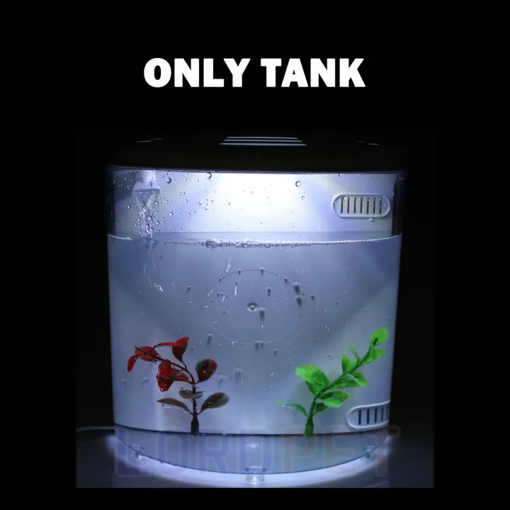 Sunsun 5L Small Fish Aquarium With Filter LED Ecology Water Fish Tank ...