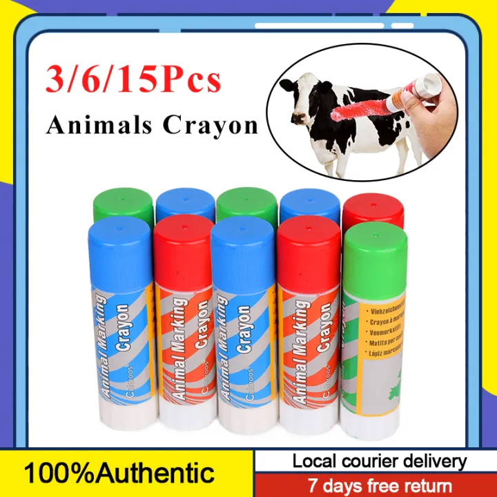 3/6/15Pcs Pig Marker Crayon Farm Animals Marking Crayon Color Identify ...