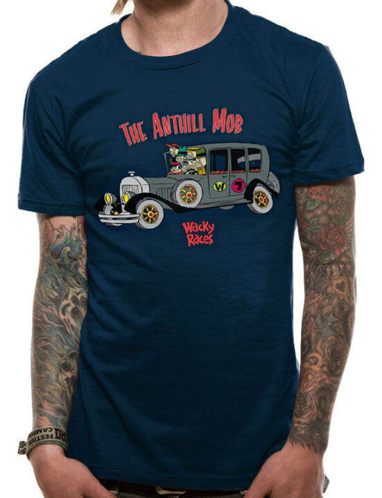 Wacky Races Anthill Mob Hanna Barbera Dastardly Muttley Blue Men Tshirt ...