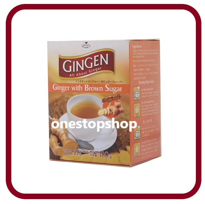 Gingen Instant Ginger with Brown Sugar 180g 10 sachets x 18g | Lazada PH