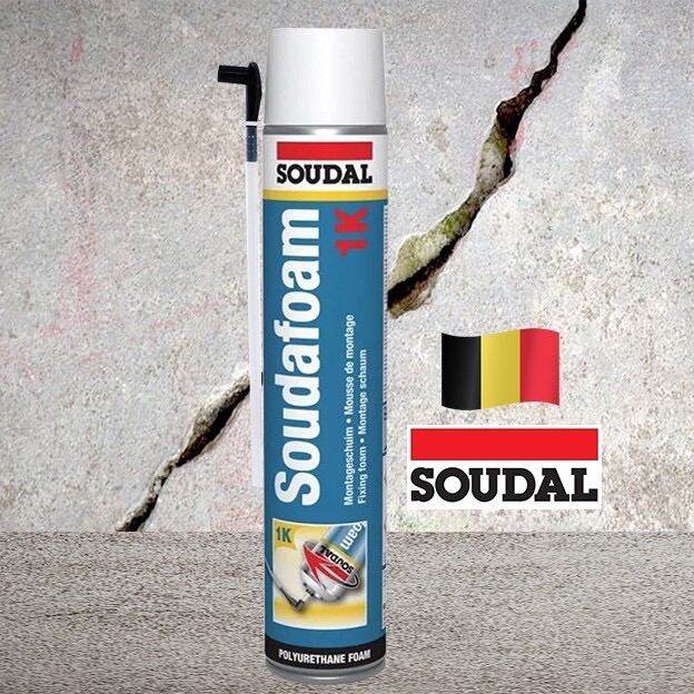 พียูโฟม อุดรูรั่ว ของแท้ SOUDAL FOAM PU FOAM SOUDAFOAM - 1K 750 ml. พียู โฟม โฟม กาวคุณภาพสูง สี ...