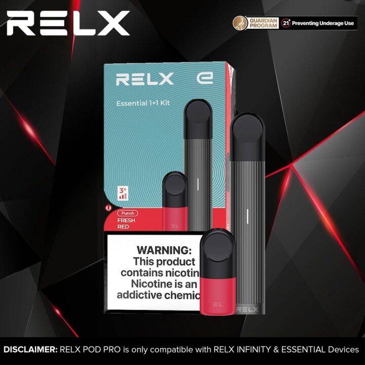 Dpm9mw06 BUNDLE RELX Essential Device BLACK 1 Pod Pro | Lazada PH