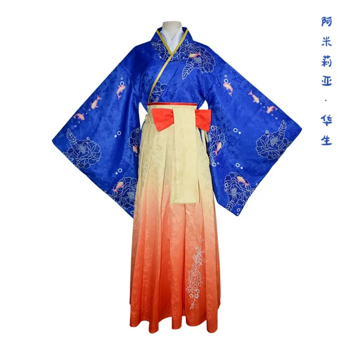 Diffuse source a new group HololiveEN Ame amelia Watson kimono cosplay ...