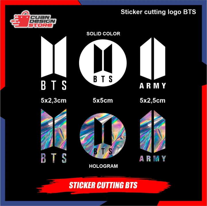 STIKER CUTTING LOGO BTS KPOP STICKER COCOK UNTUK CASE HP LAPTOP IPAD ...