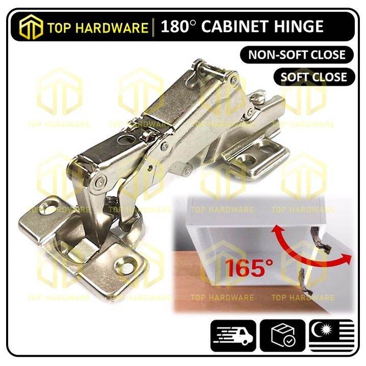 TOP🇲🇾 180 Degree Soft Close Cabinet Door Hinge 35mm Diameter for ...