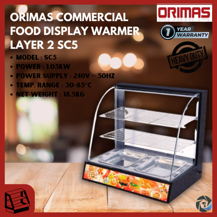 ORIMAS COMMERCIAL FOOD DISPLAY WARMER LAYER 2 SC5 HEAVY DUTY - 1 YEAR ...