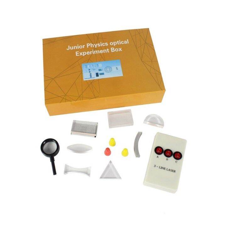 Optical Experiment Set Triangular Prism Convex Lens Concave Mirror Dial ...