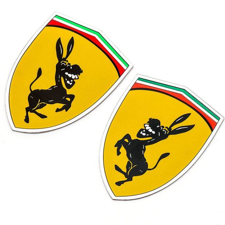《Taste life》2 Pcs Aluminum Donkey Cobra Logo Car Window Body Stickers ...
