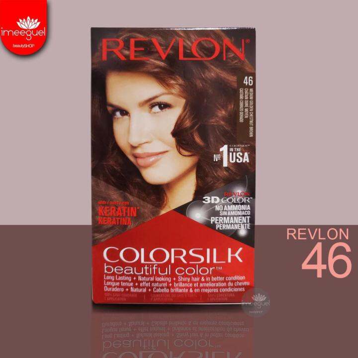 Revlon ColorSilk #46 Medium Golden Chestnut Brown | Lazada PH
