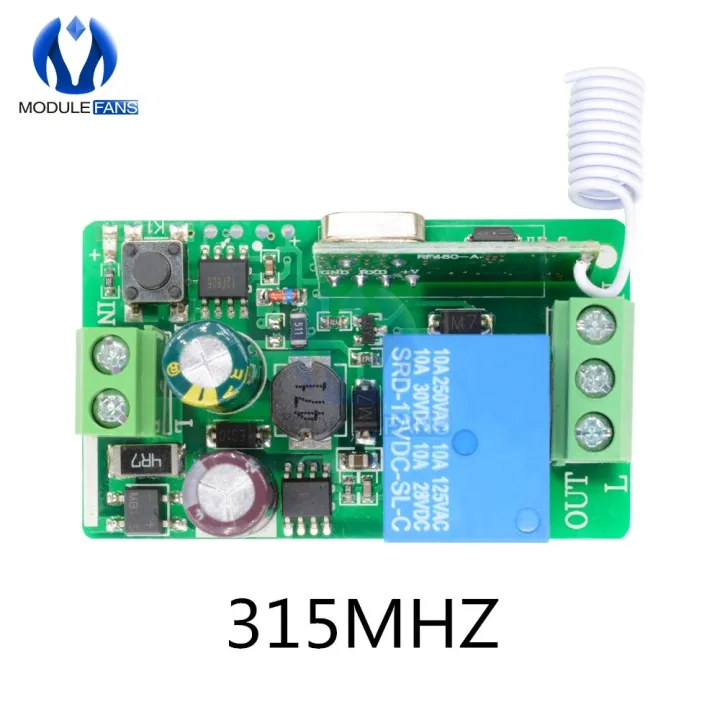 315MHZ 43Hz 315 433 MHZ DC 12V 220V 10A 1 Ch Channel Wireless RF Remote ...