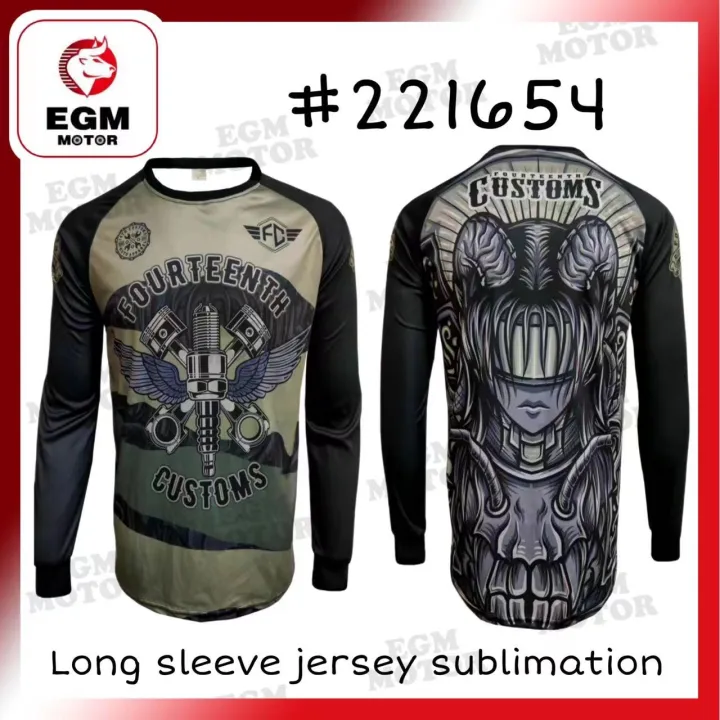 [EGM MOTORCYCLE] MOTORCYCLE JERSEY SUBLIMATION LONGSLEEVE FOURTEENTH ...