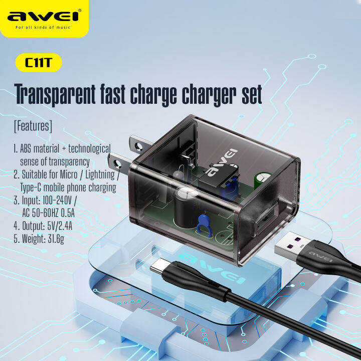 Awei C11T small power adapter | Lazada PH
