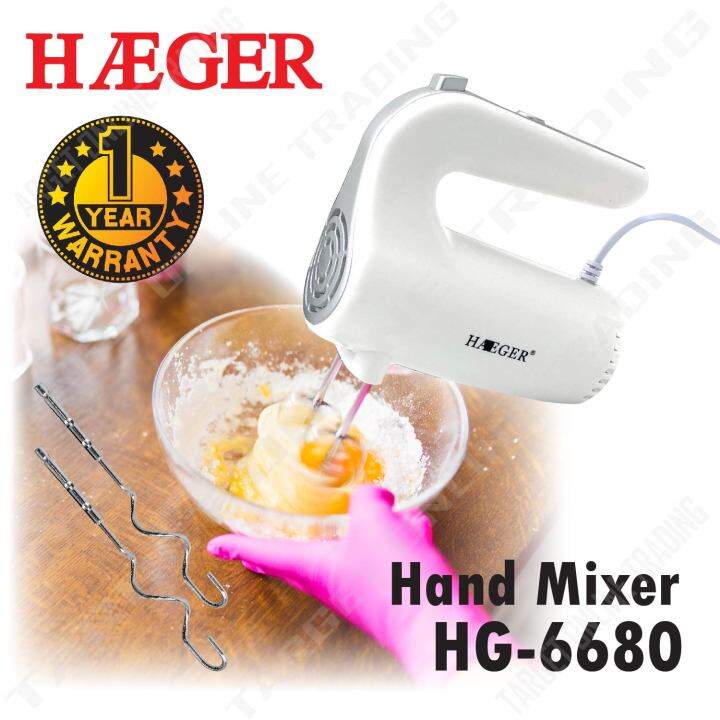 [1 YEAR WARRANTY] HAEGER Hand Mixer HG-6680,handheld version 5 speed ...