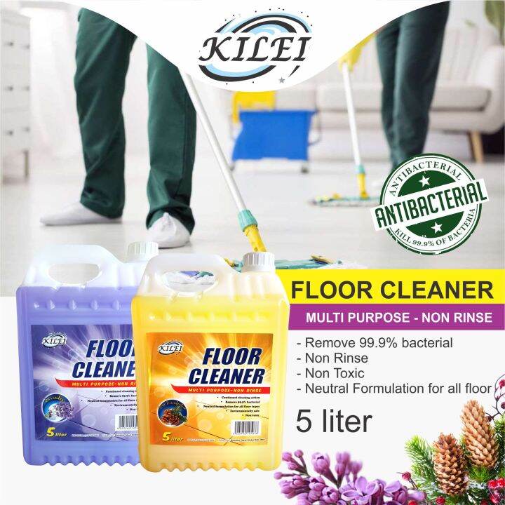 Kilei Multi Purpose Floor Cleaner- Eliminates 99.9% Bacteria – 5 Liter ...