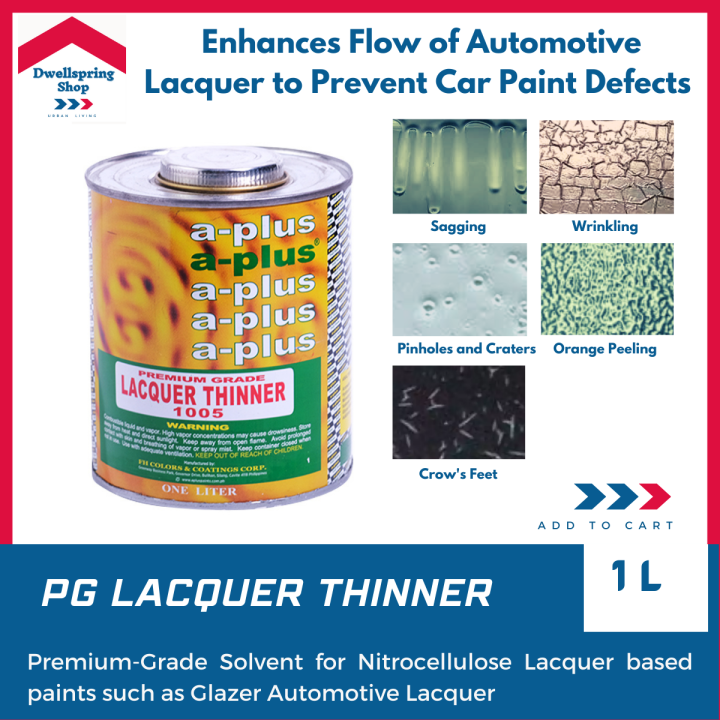 PREMIUM GRADE LACQUER THINNER For Nitrocellulose Lacquer Automotive Paint Thinner Solvent 1L ...