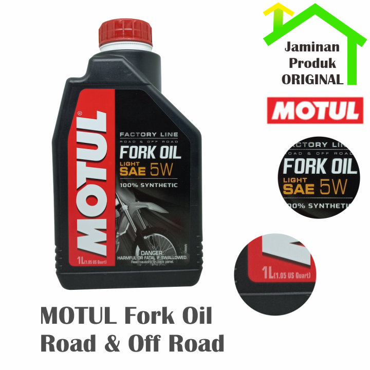 MOTUL Fork Oil Light 5W 1Liter Oli Shock Hidrolik Full Synthetic 1L Road & Off Road | Lazada ...