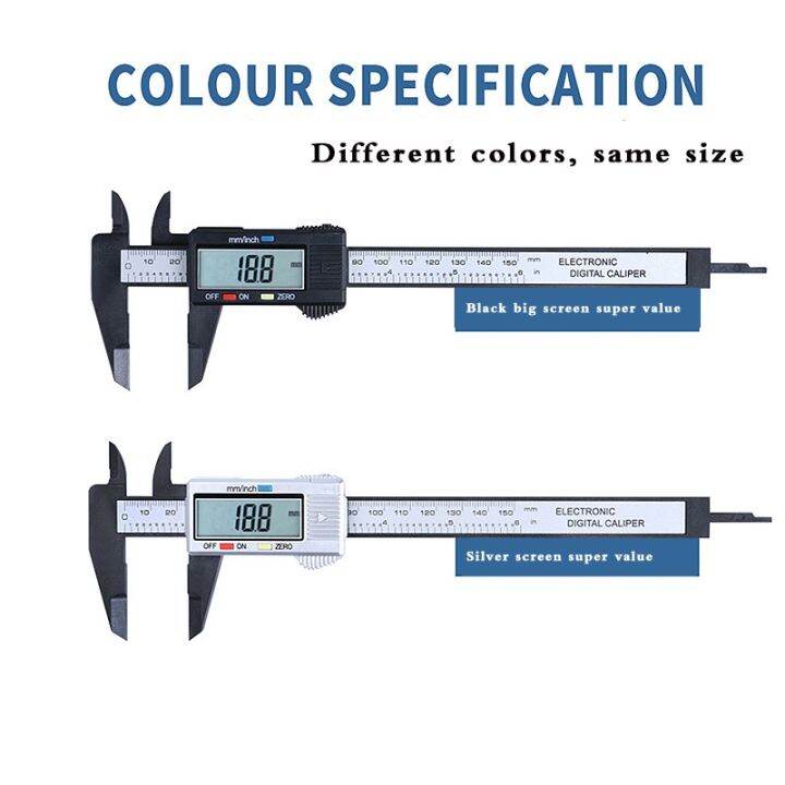 Caliper Tool Digital Calibrator DIGITAL CALIBER Vernier Plastic Caliper ...